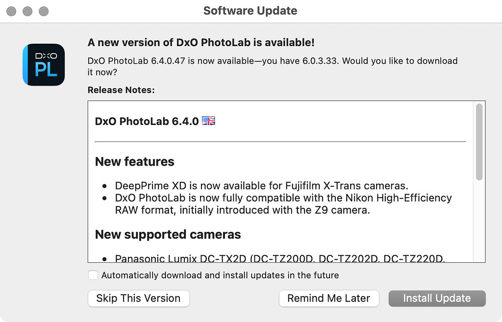 Where to find full Version History? - DxO PhotoLab - DxO Forum