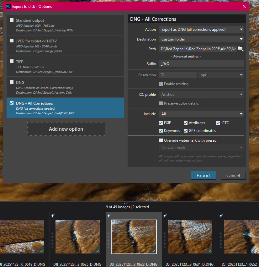 Exported DNG's - All Corrections - Look Radically Different in Camera ...