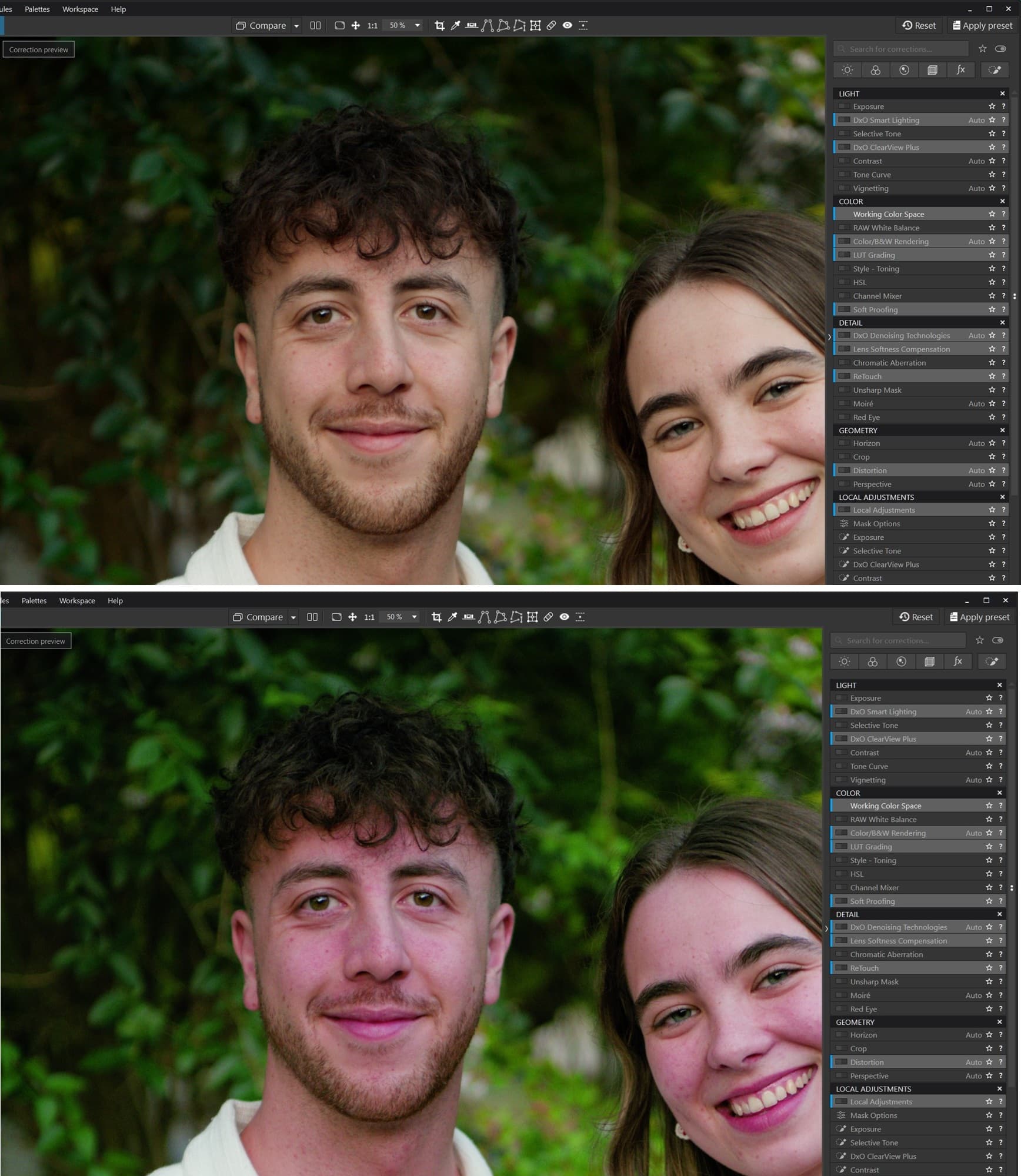 Magenta cast appears when majority of window on my main monitor ...